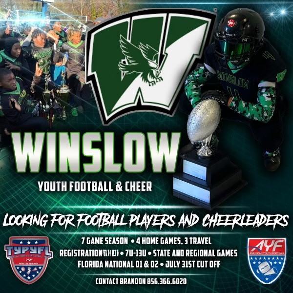 Open Registration @ Winslow Eagles Football and Cheerleading