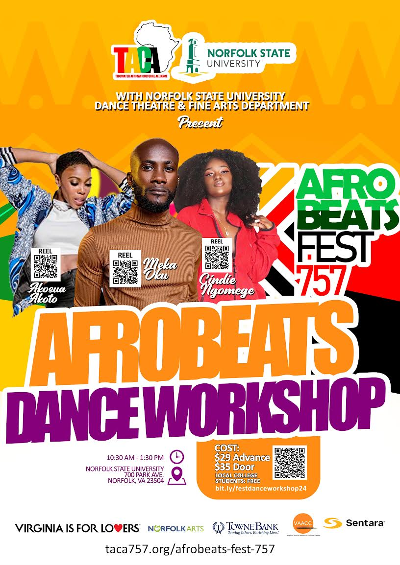Afrobeats Dance Workshops @ Tidewater African Cultural Alliance