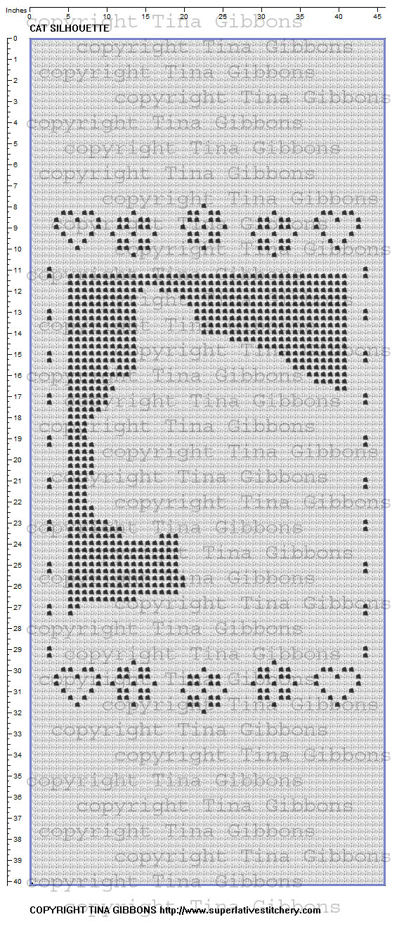 Cat Filet Crochet Pattern