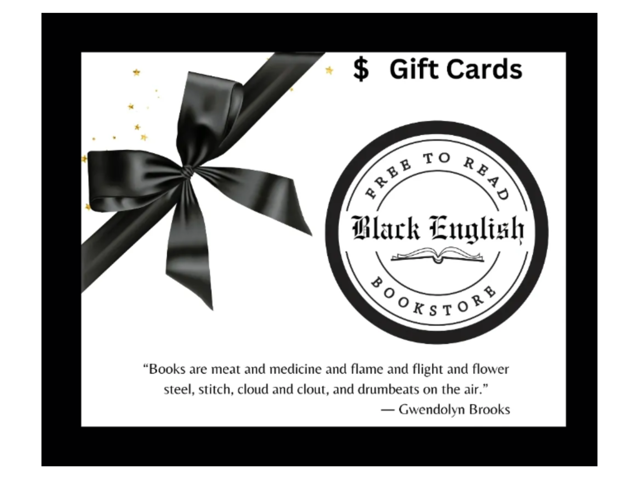 Black English Bookstore Gift Card @ Black English Bookstore